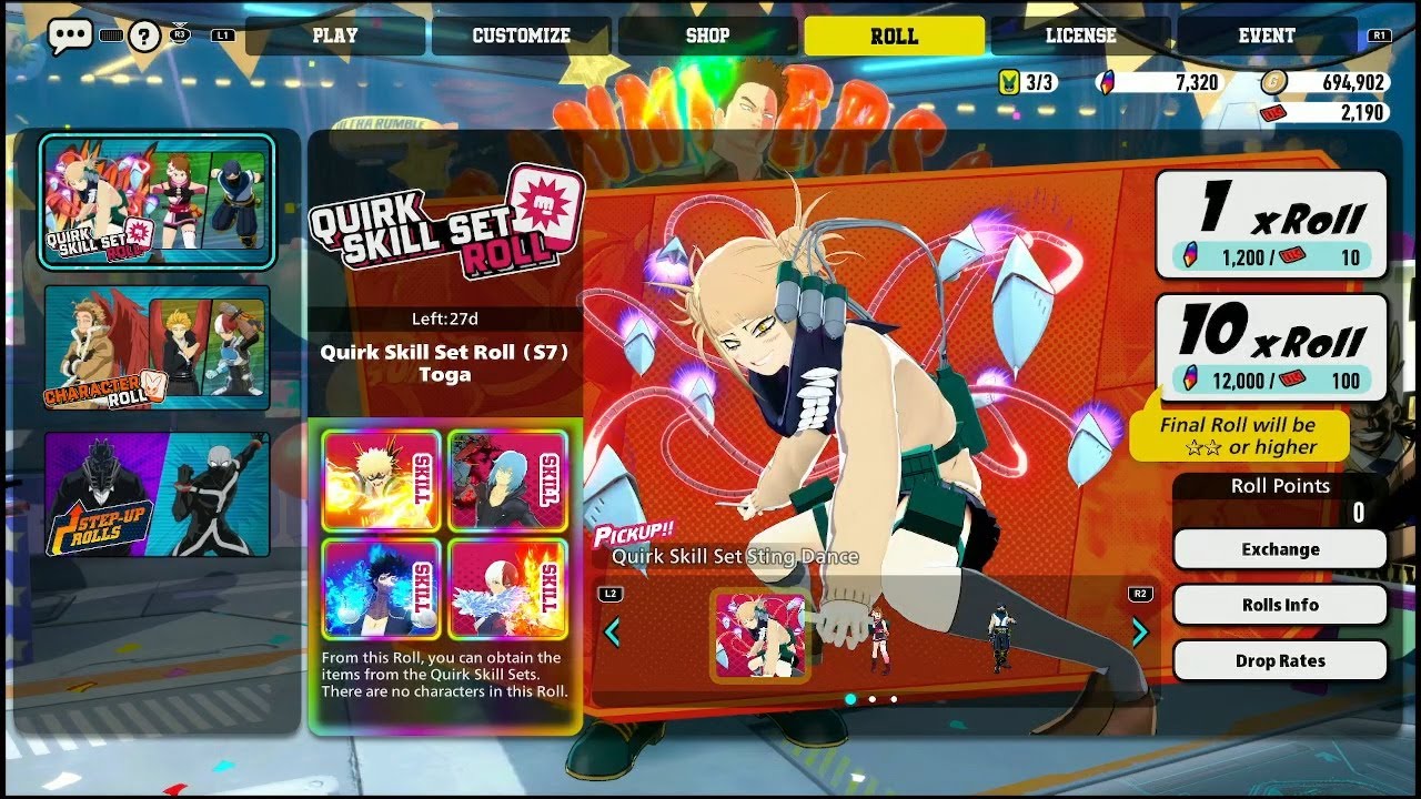 Toga Quirk Skill Set; Sting Dance is here!! My Hero Ultra Rumble - YouTube