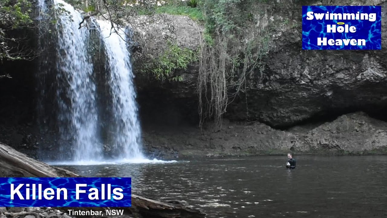 Swimming with a jumping fish at Killen Falls - YouTube