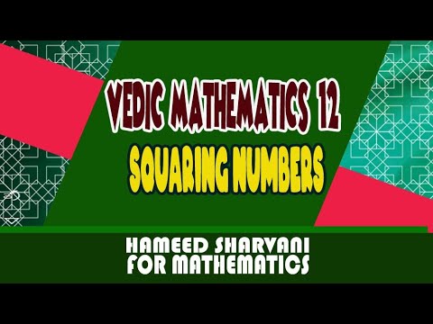 Vedic Mathematics Part 12 #Squaring Numbers 01 - YouTube