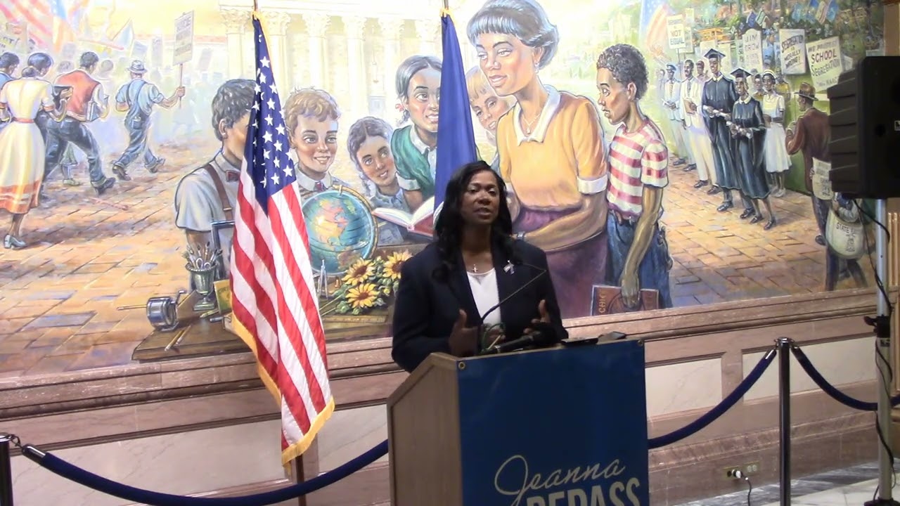 Jeanna Repass takes questions from statehouse press regarding her ...