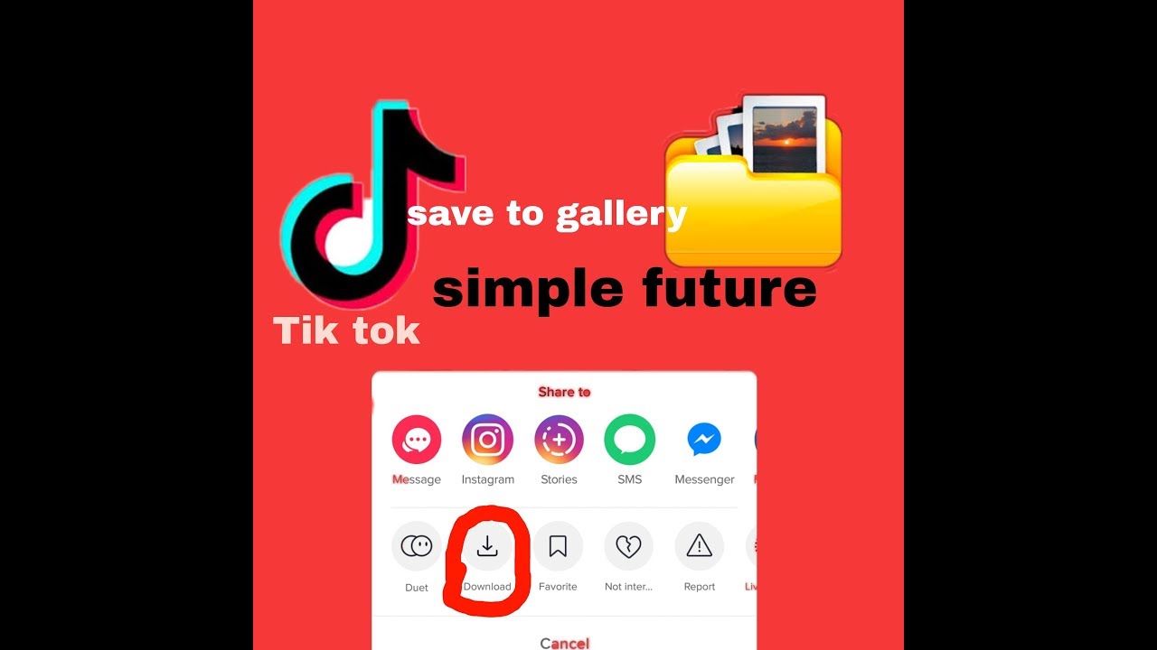 How to save to gallery tik tok - YouTube