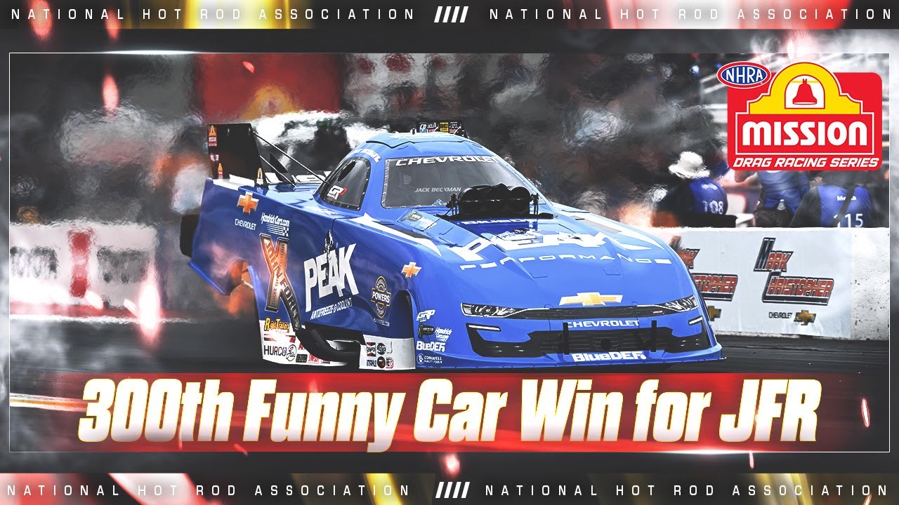 Jack Beckman wins the 300th Funny Car Wally for John Force Racing - YouTube