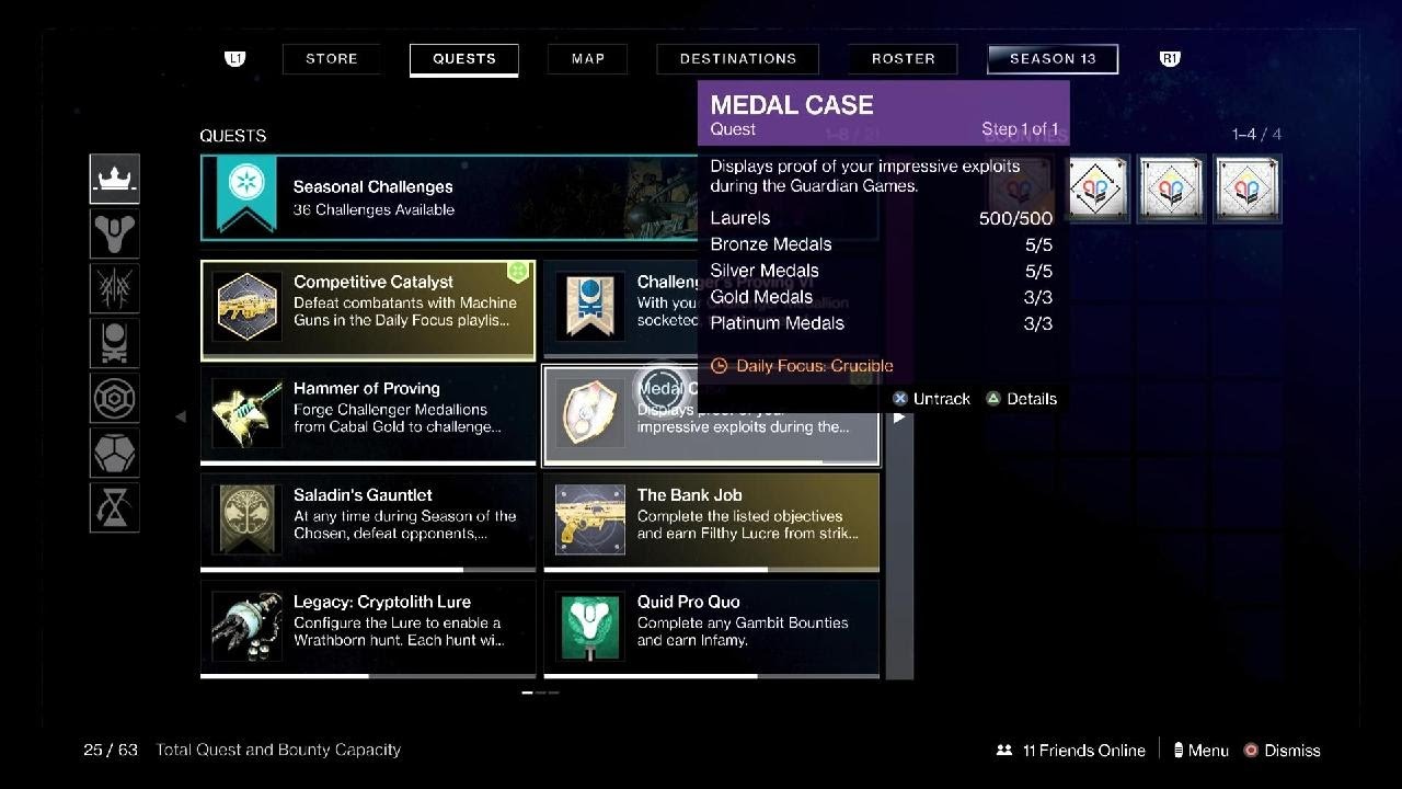 Destiny 2 Medal Case Quest Fully Complete Reward - YouTube