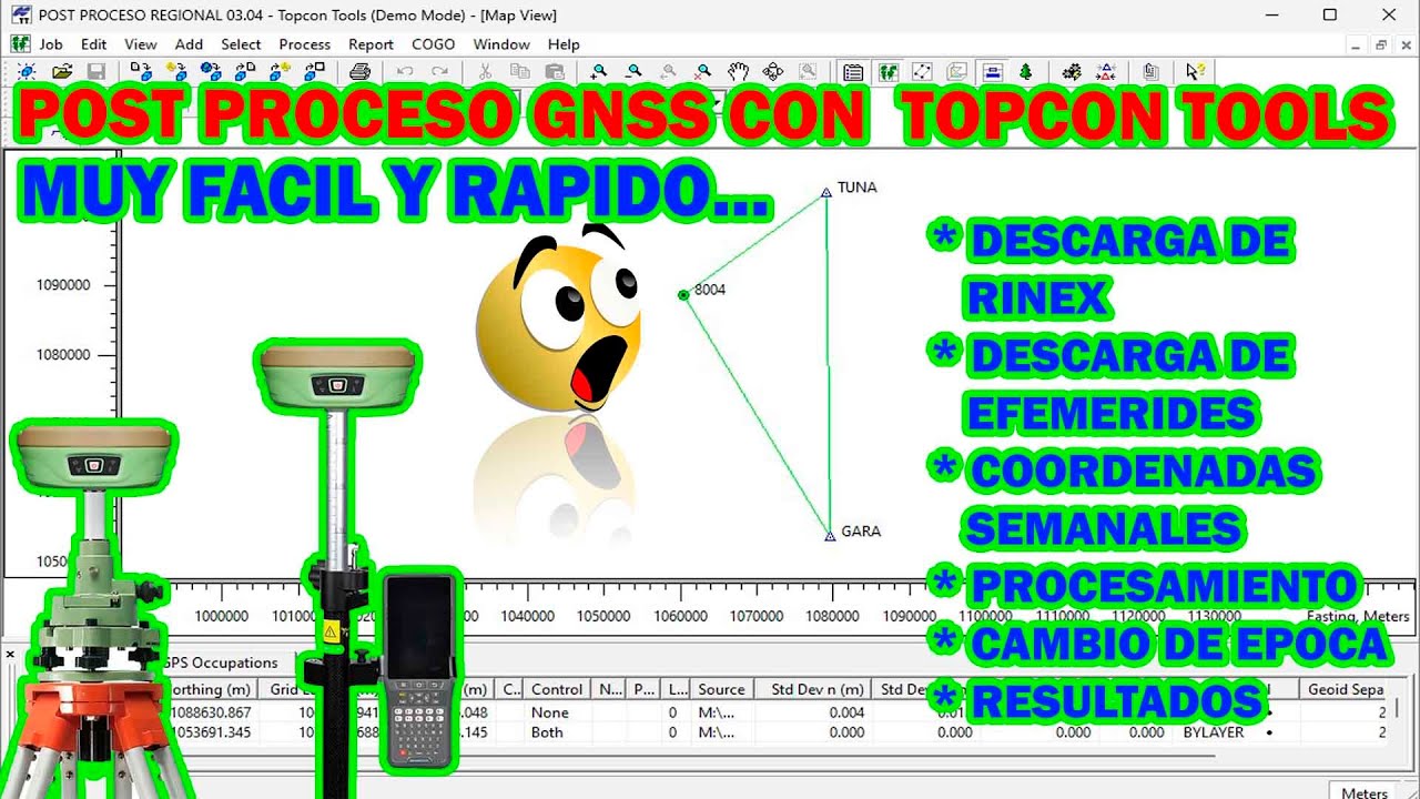 POST PROCESO GNSS CON TOPCON TOOLS.... MUY FACIL Y RAPIDO.... - YouTube