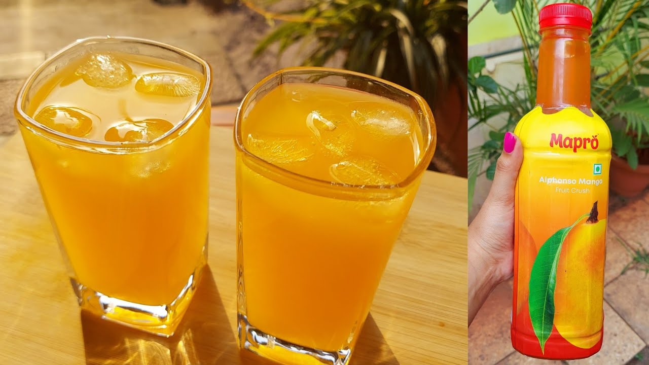 Mapro mango crush juice recipe | Mapro crush | mango juice - YouTube