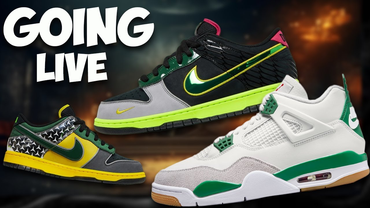 Going Live Jordan 4 SB Pine Green Restock Oregon What The Duck Packs ...