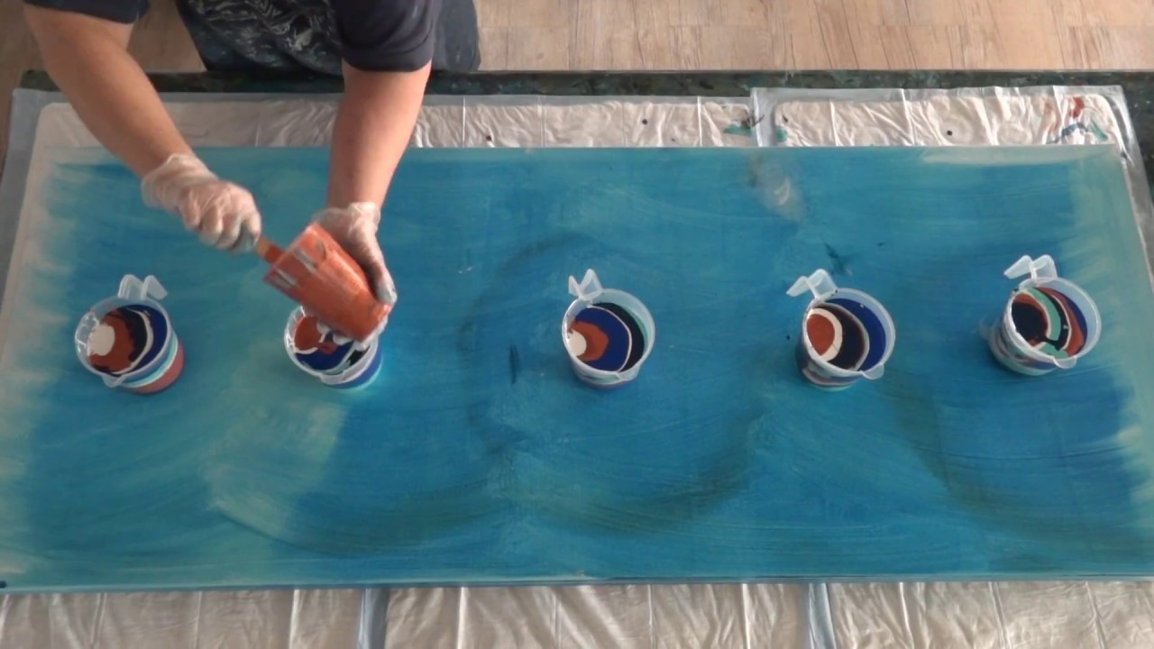 #31 - Blue and Copper Ring Pour Part 1 - YouTube