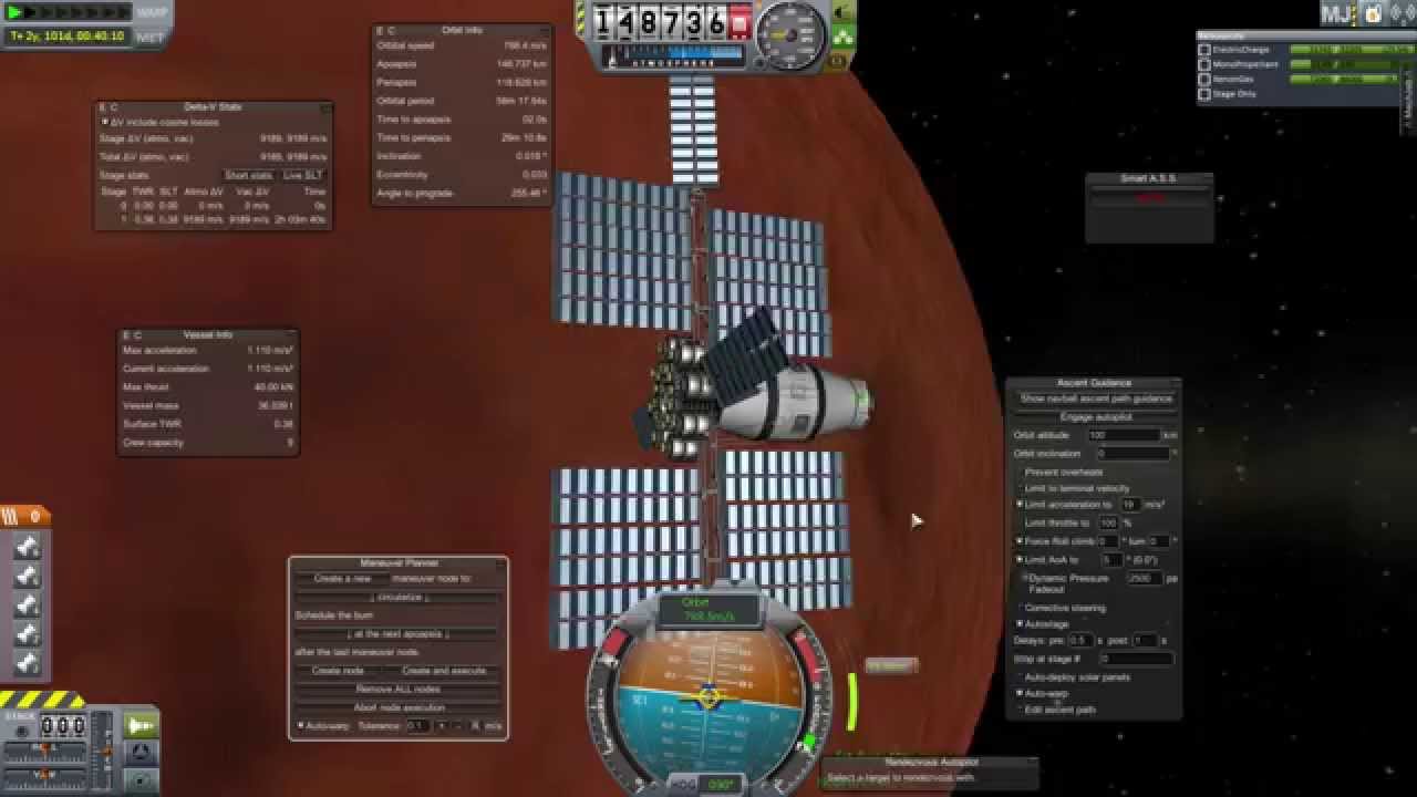 KSP Ion propelled planet ship - YouTube