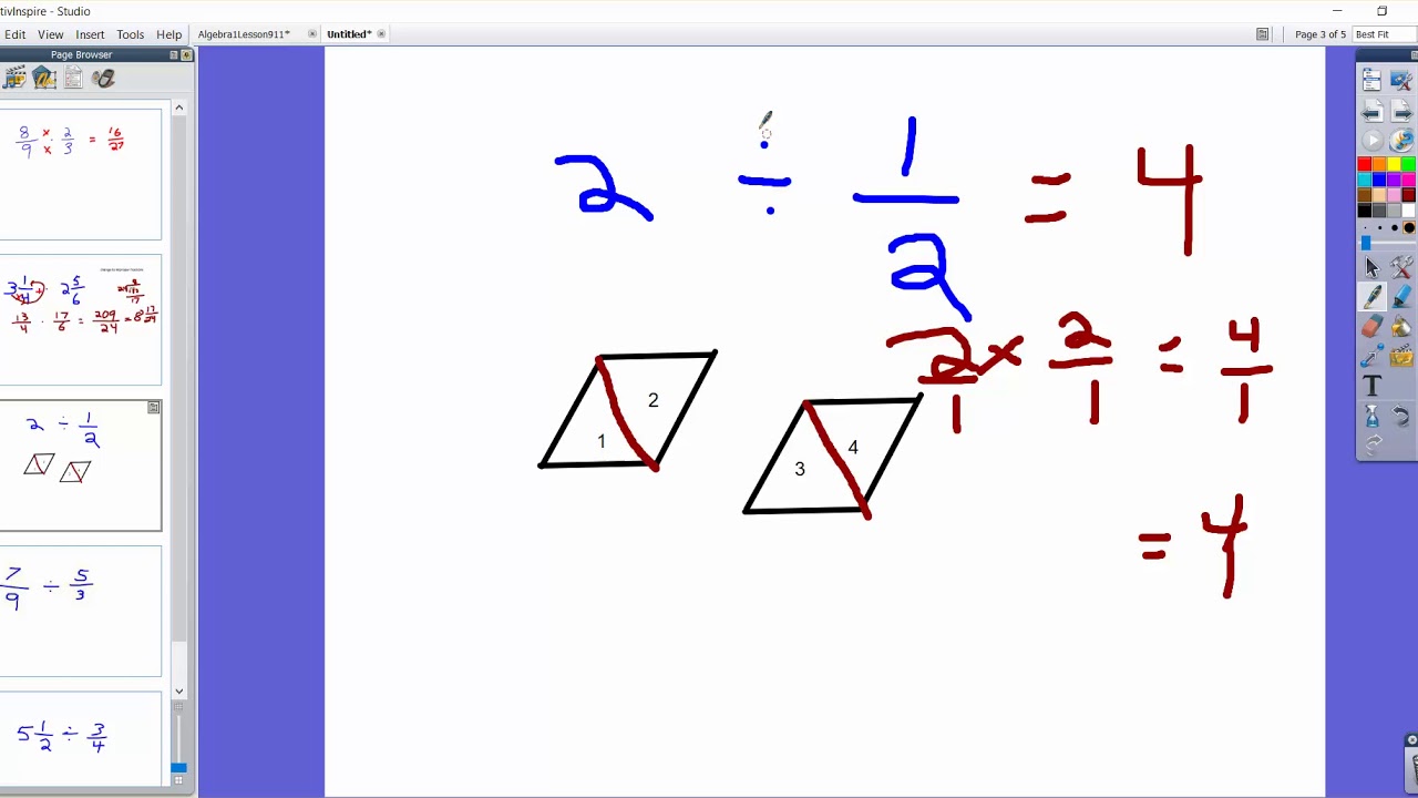8th grade math - review on multiplying and dividing fractions - YouTube