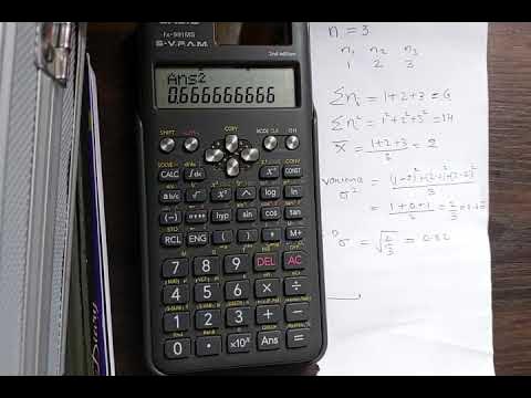 CASIO 991MS CALCULATOR SUM RANDOM NUMBER VARIANCE STANDARD DEVIATION - YouTube