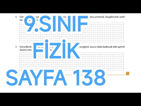 9.SINIF FİZİK DERS KİTABI SAYFA 138 CEVAPLARI