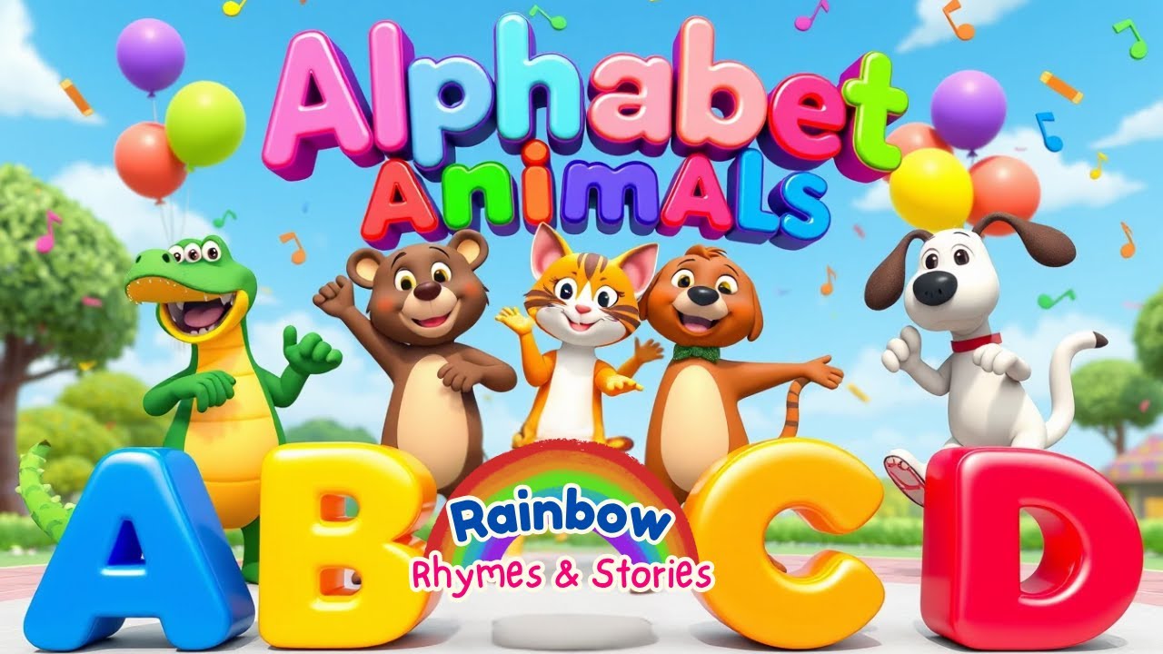 ABCD Animals Song for Kids | Learn Alphabet with Animals | Educational ...