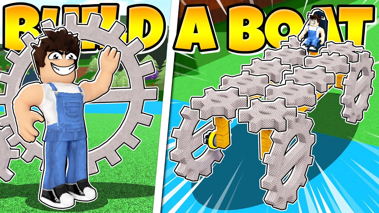 I BUILT A WORKING GEAR POWERED CAR In Build a Boat! - YouTube