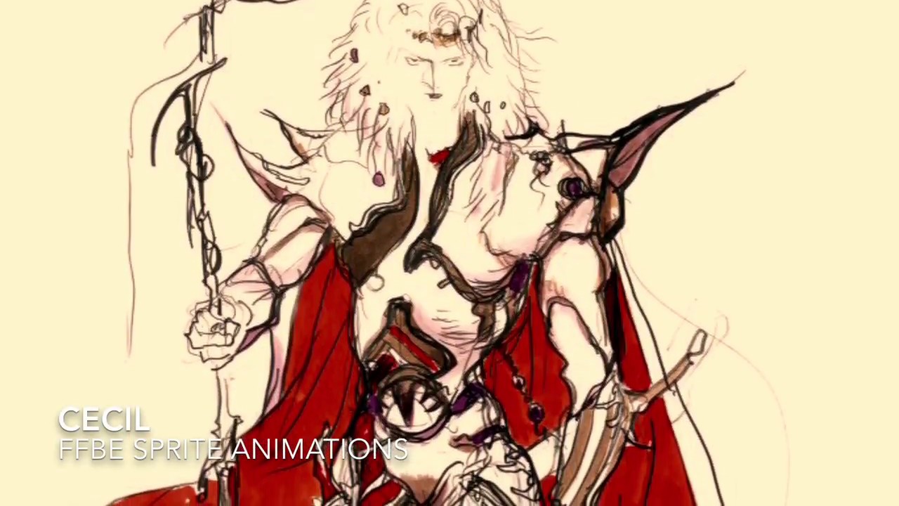 Final Fantasy Brave Exvius - Cecil Sprite Animations - YouTube