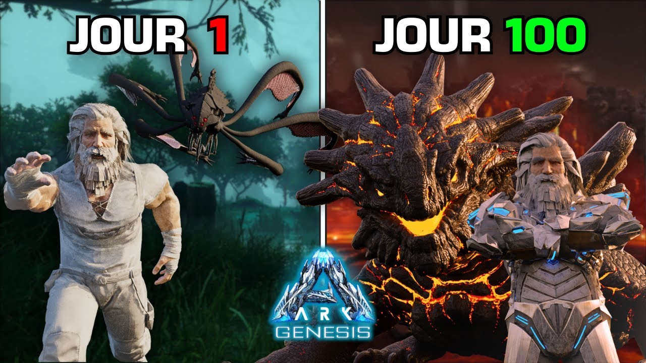SURVIVRE 100 JOURS sur Ark Genesis 1... Voici ce qu'il s'est passé ...