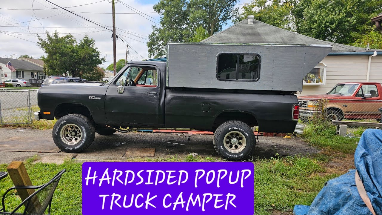 Camper build. (homemade Hard sided pop up truck bed camper) - YouTube