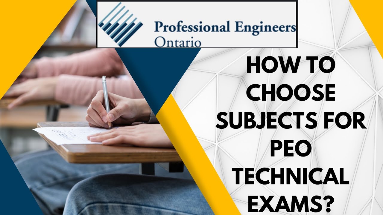 How to choose subjects for PEO technical exams | PEO technical exams ...
