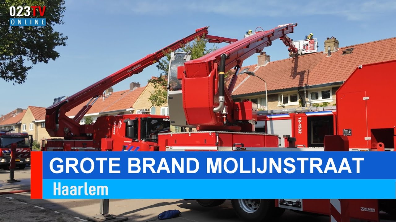 Grote Brand Molijnstraat, Haarlem - YouTube