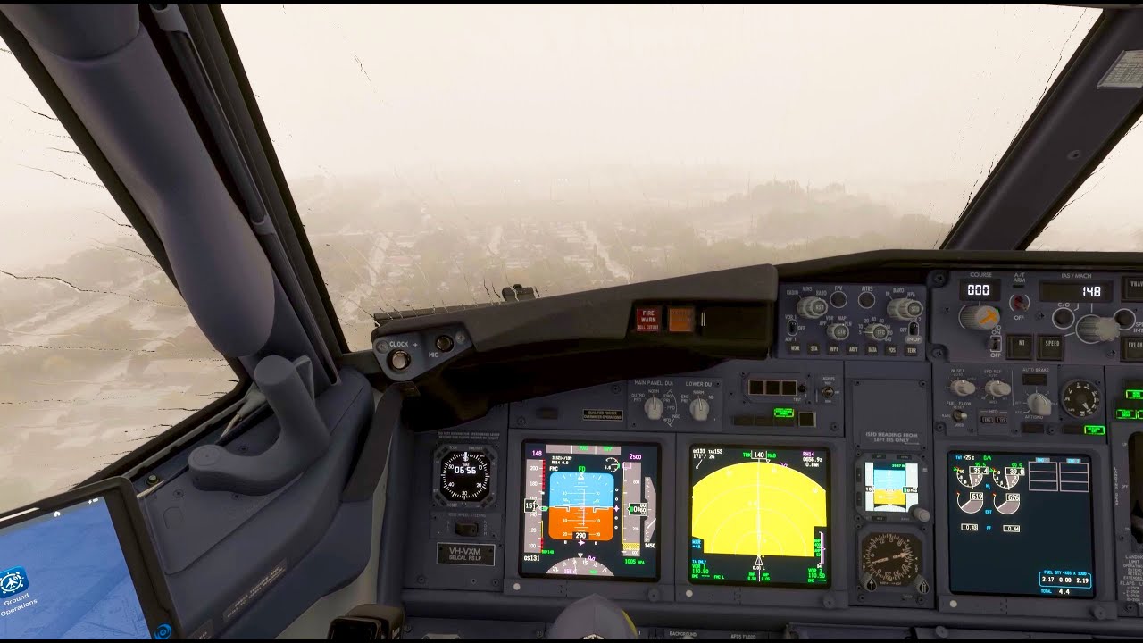 Cyclone Alfred Heavy Rain and Windy Landing at Gold Coast Airport ...