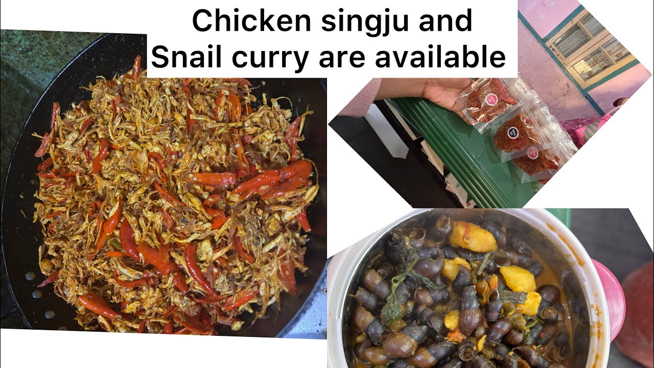 Making chicken singju and snail curry for selling 😄 - YouTube