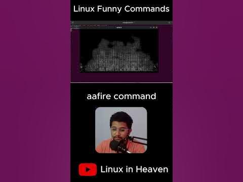 aafire command | funny Linux commands #shorts #linux #code #opensource #coding #bashscripting ...