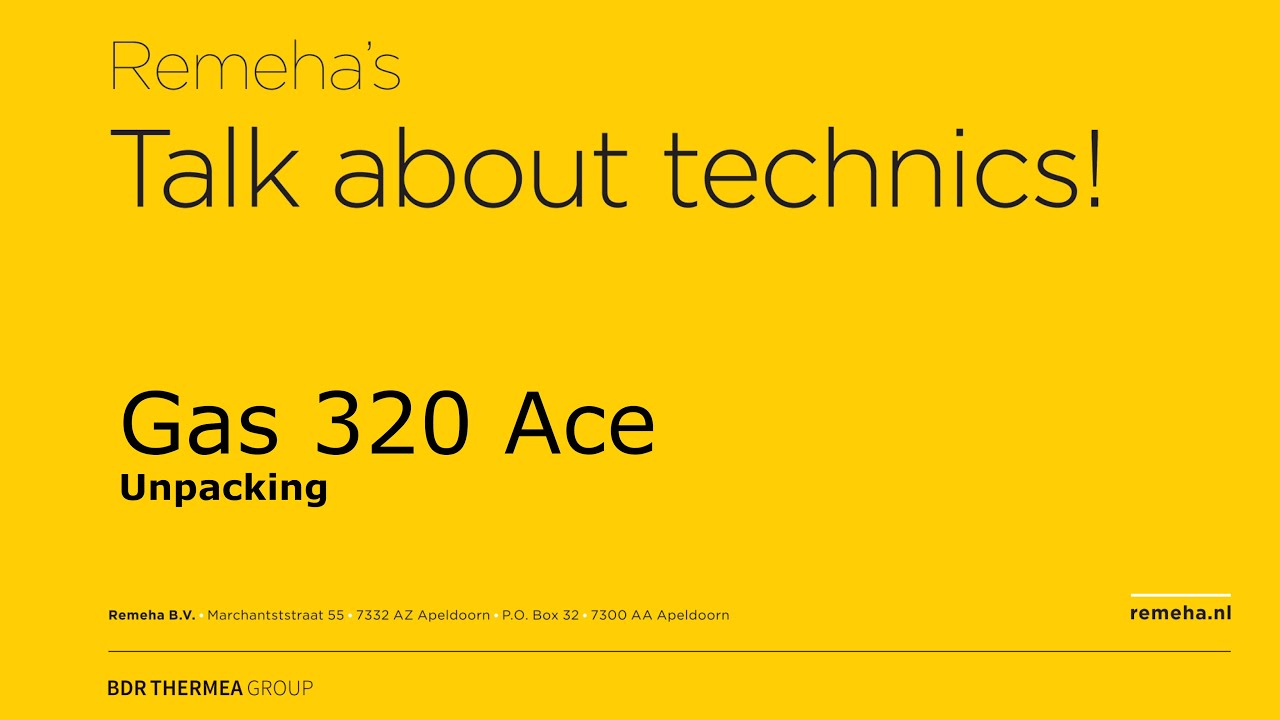 Remeha Gas 320 Ace - Unpacking - YouTube