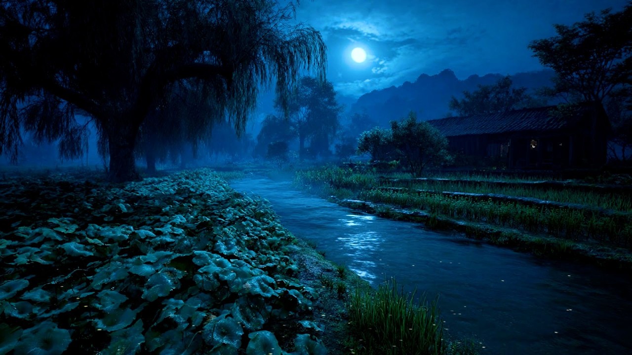 Hobbit Village Ambience - Frogs, Crickets, Swamp Sound, Nighttime ...