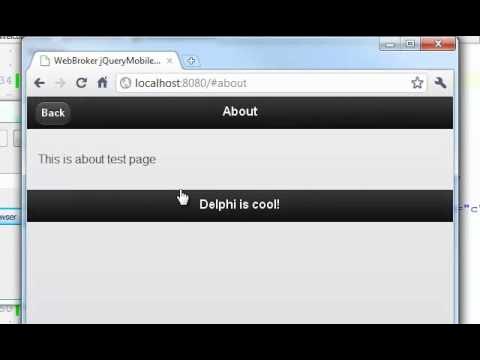 Delphi Labs: DataSnap XE - jQueryMobile Web Frontend (Part 1/3) - YouTube