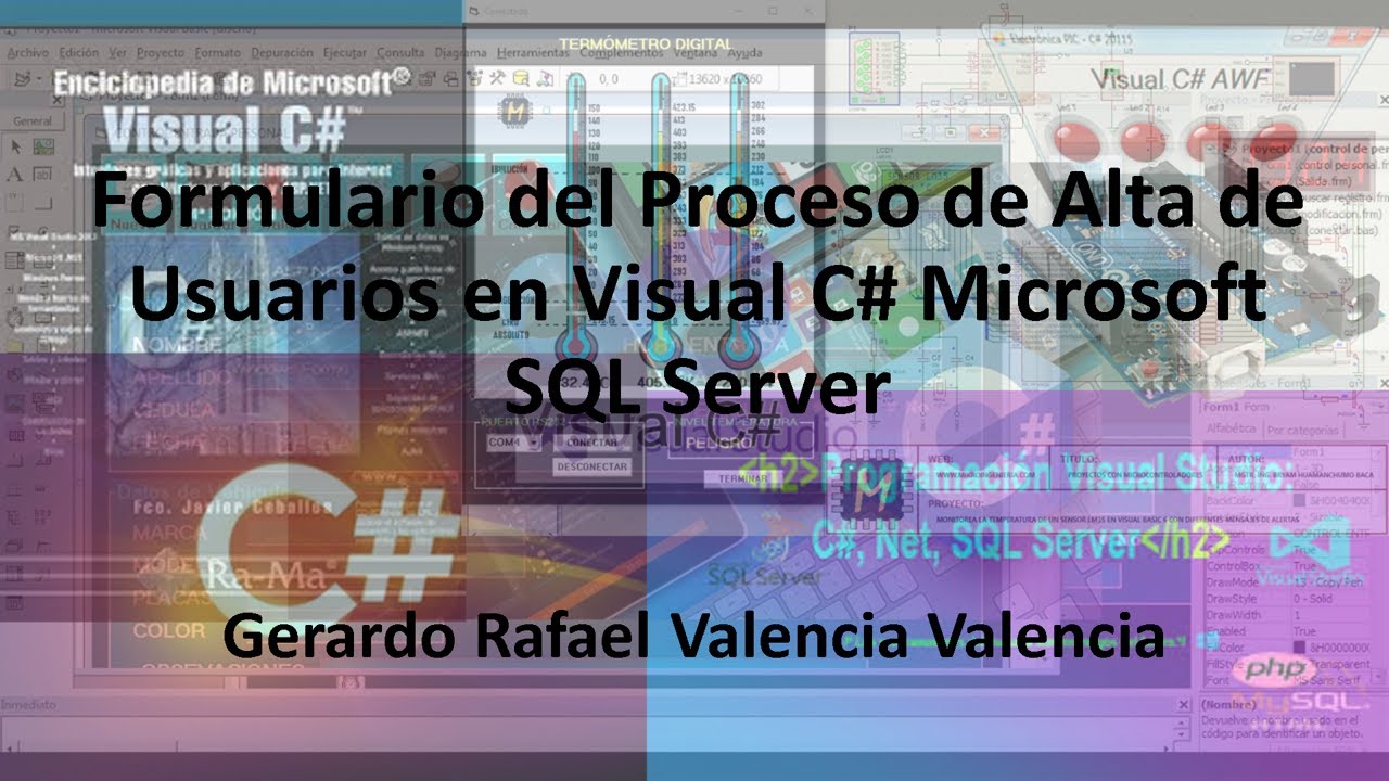 Formulario del Proceso de Alta de Usuarios en Visual C# Microsoft SQL ...