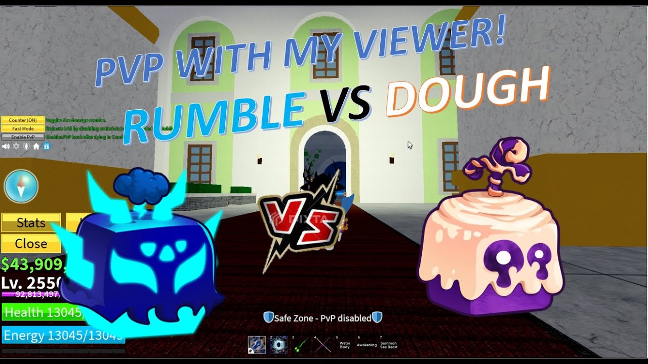 PVP With My Viewer! | Rumble VS Dough | Blox Fruits PVP - YouTube
