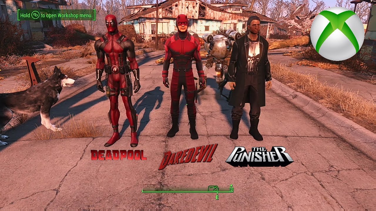 Fallout 4 - 3 Great Superhero Outfits (DOWN) - YouTube