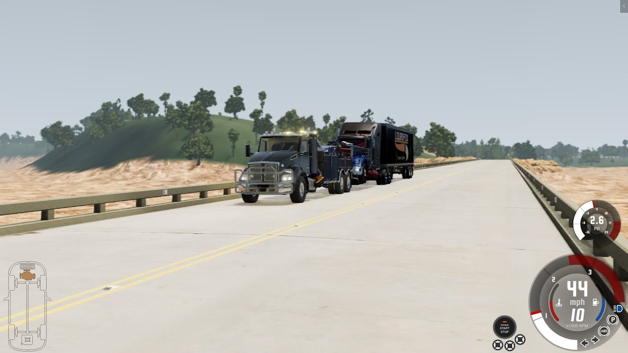 Kenworth T-880 Jerr Dan Wrecker Tows Wrecked Semi-Truck To TN Repair ...