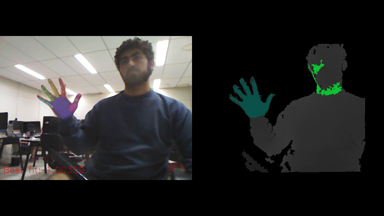 Estimating Hand Poses from RGB-D data - test video 1 - YouTube