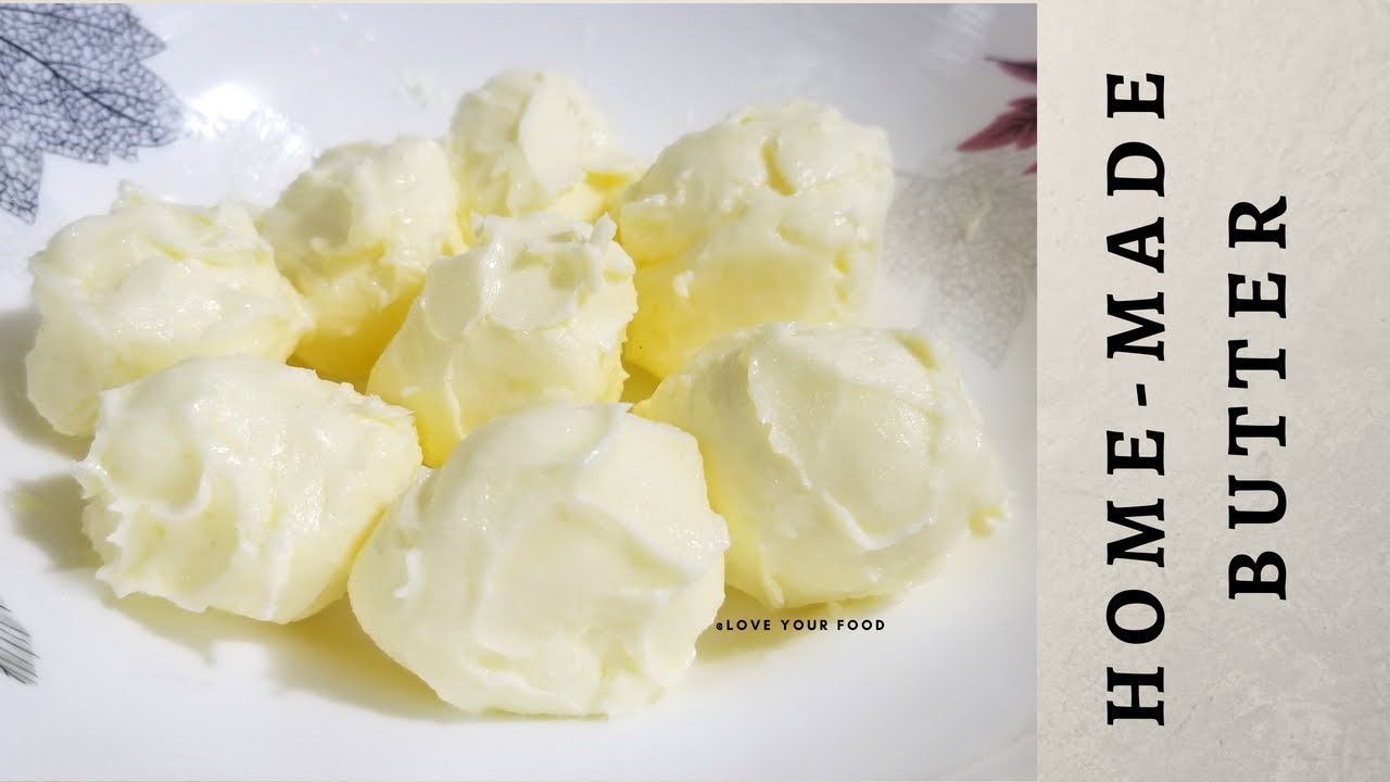 Butter From Heavy Cream | White Butter Recipe | मक्खन बनाने की विधि ...