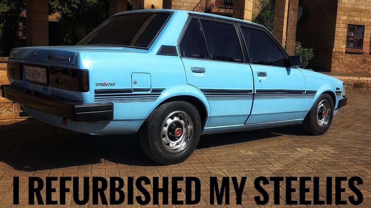 I Refurbished my Toyota Corolla KE70 Steel wheels - YouTube