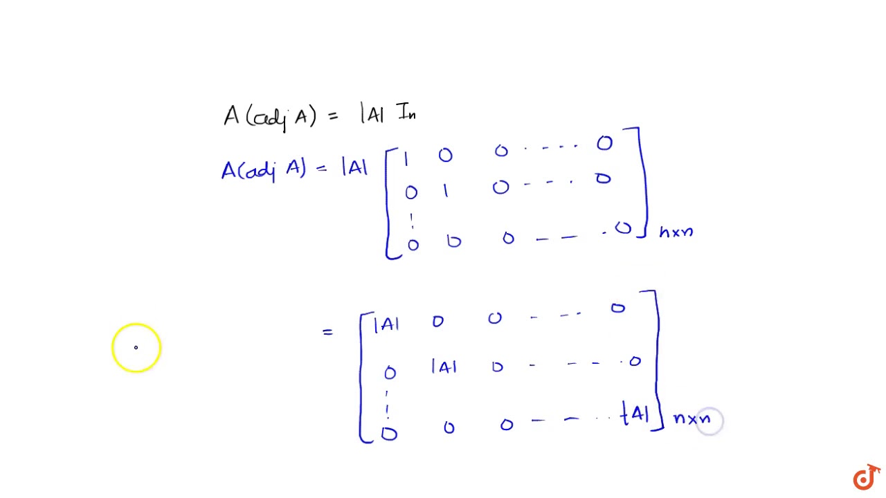 Let A Be A Non singular Square Matrix Of Order N Then adjA A let-a-be-a-non-singular-square-matrix-of-order-n-then-adja-a