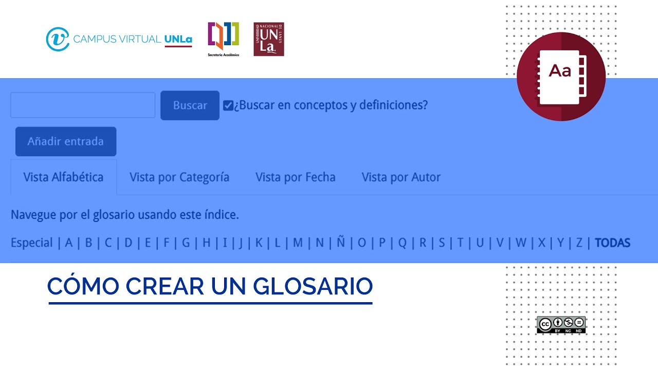 Cómo crear un glosario - YouTube
