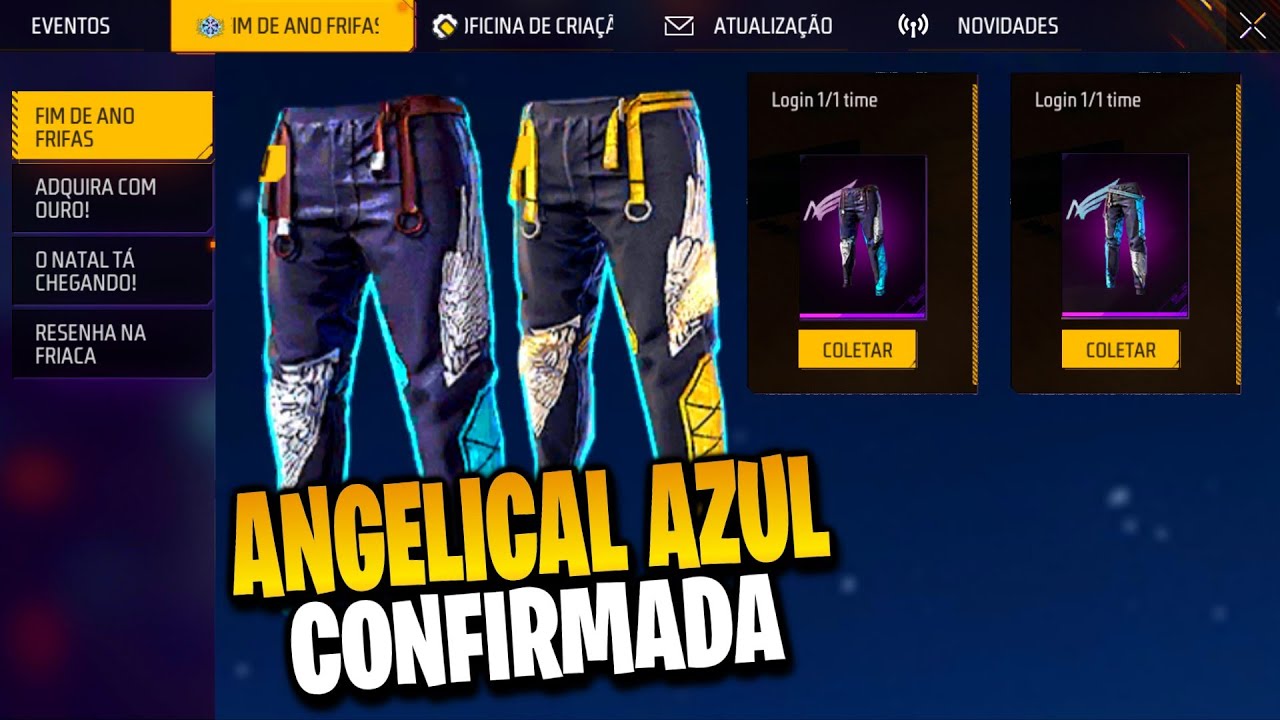 SAIU AGORA! PEGUE A CALÇA ANGELICAL AZUL, ANGELICAL BRANCA E DOURADA ...