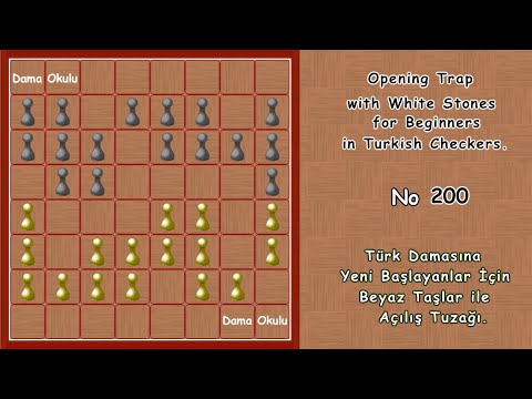 Damaya Yeni Başlayanlar İçin Açılış Stratejileri: Beyazlarla Oyna ve Kazan! No 200.