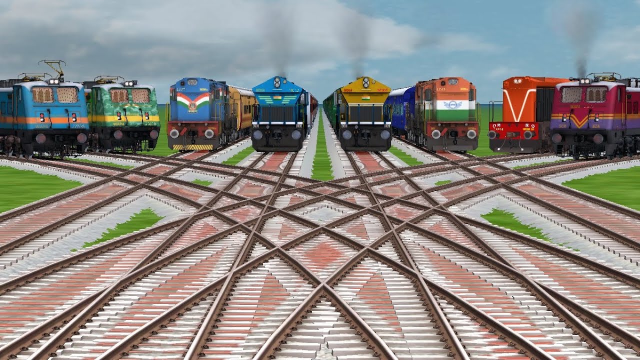 TRAINS BACK TO BACK🦸SLOWLY CROSS ARE INDIAN RAILWAYS DIAMOND TRACKS ...
