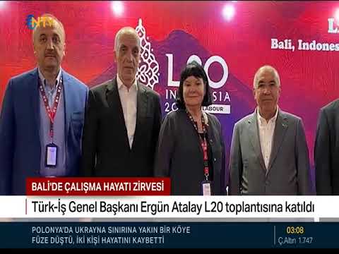 TÜRK-İŞ Genel Başkanı Ergün ATALAY ve ŞEKER-İŞ Genel Başkanı İsa GÖK L20 Toplantısına Katıldı