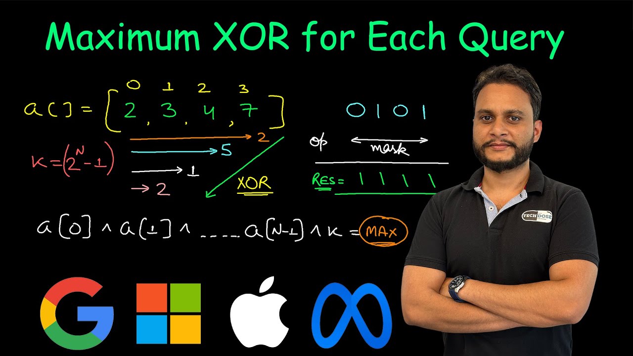 Maximum Xor For Each Query Leetcode 1829 Youtube