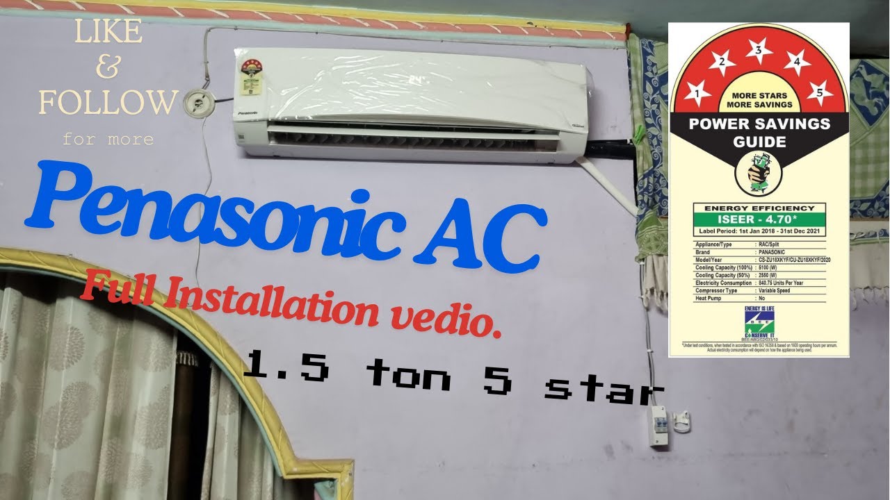 Penasonic AC installation at home by Penasonic experts. - YouTube