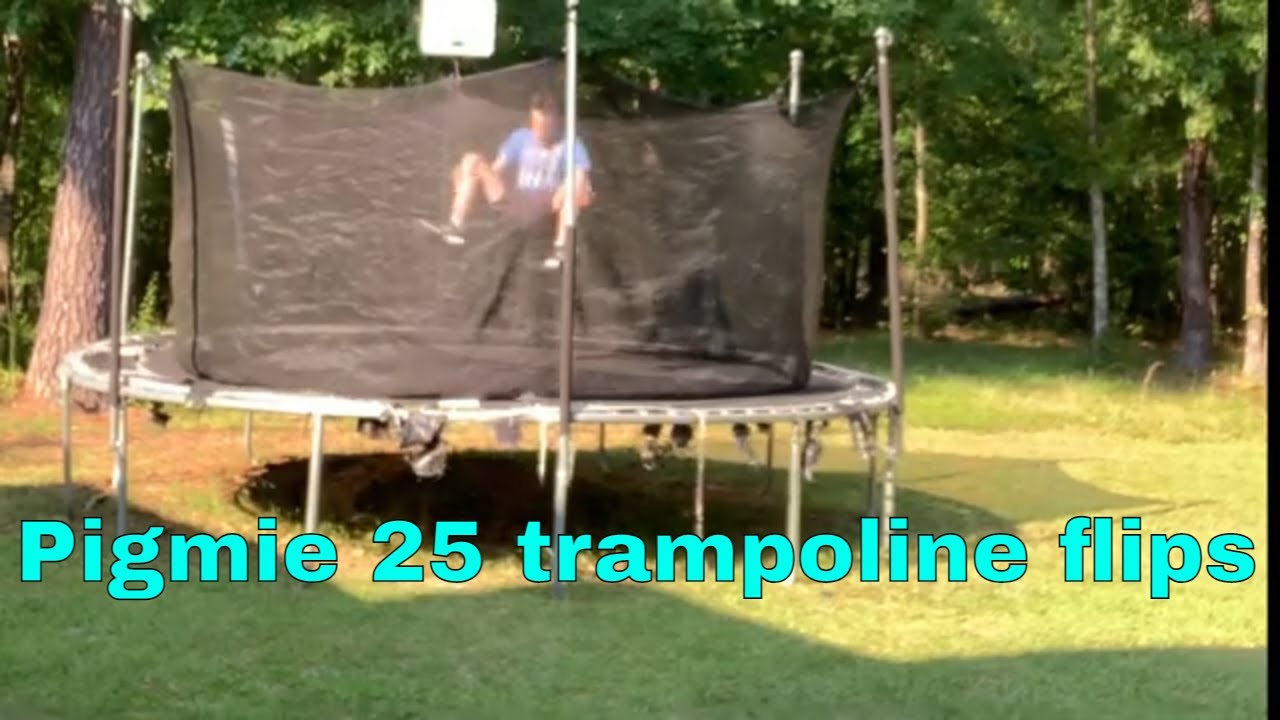 Doing all of Pigmie's 25 easy trampoline flips - YouTube
