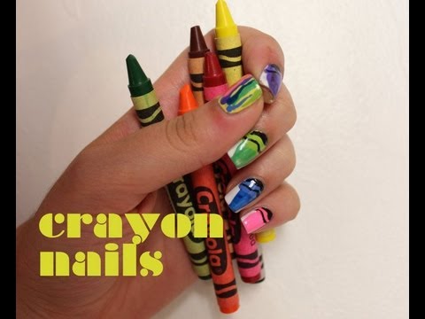 Back To School Crayola Crayon Nails! - YouTube