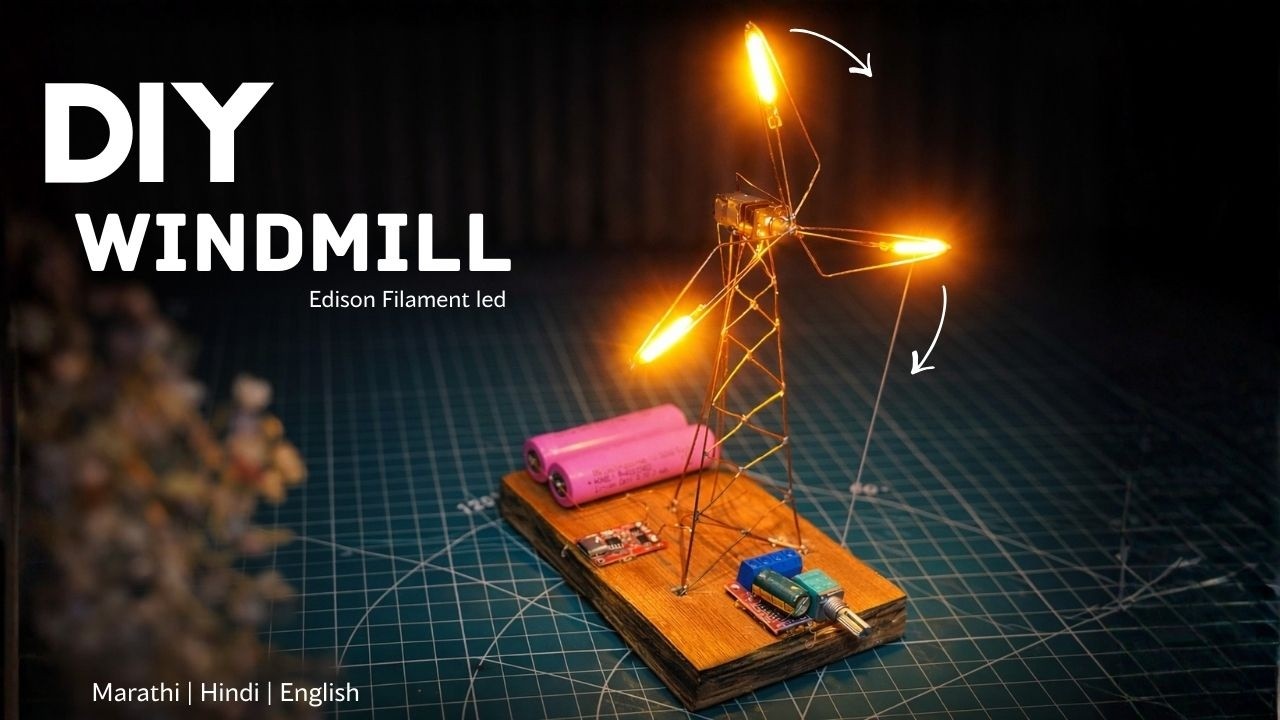 DIY Windmill Lamp | Speed Controller & Edison filament LED Wiring ...