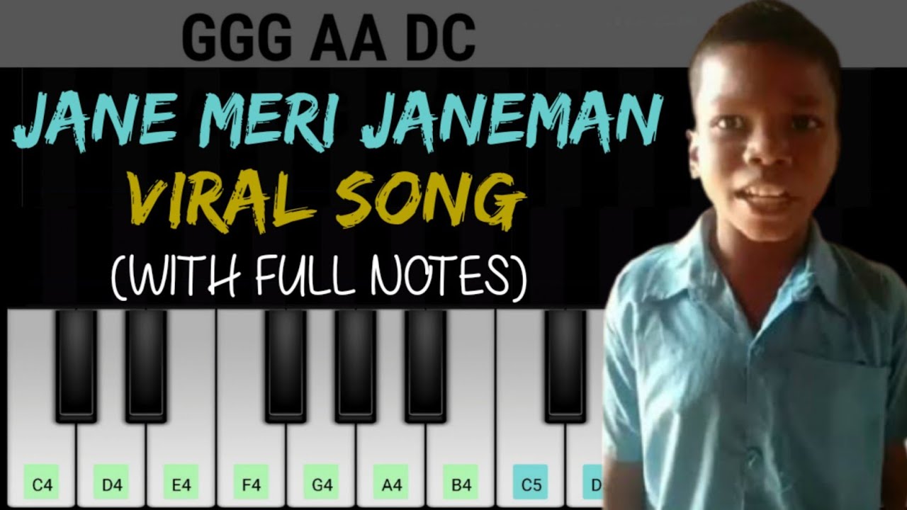 Jane Meri Janeman Song | Piano Tutorial | Keyboard Notes - YouTube