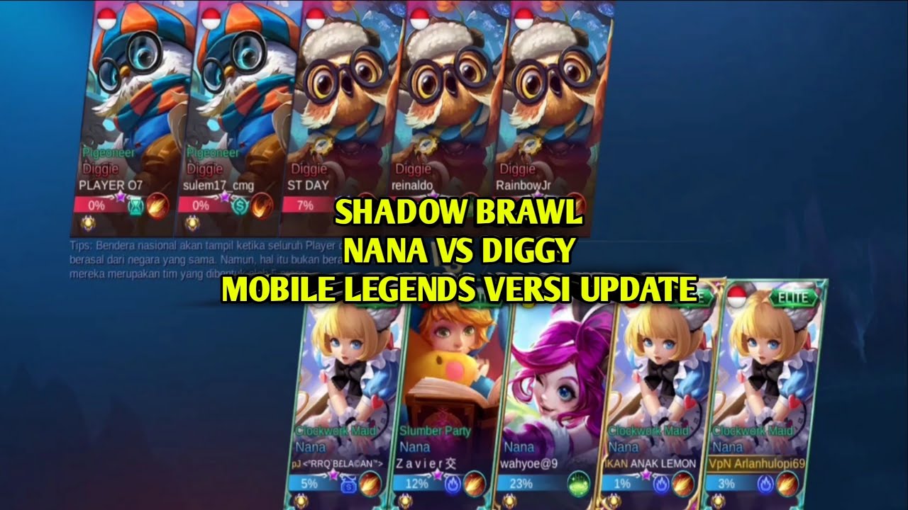 SHADOW BRAWl || NANA VS DIGGY MOBILE LEGENDS - YouTube
