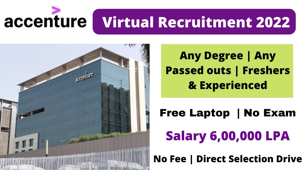 Accenture Virtual Drive 2022 | Any Graduates | Any Passed Outs | Hiring ...