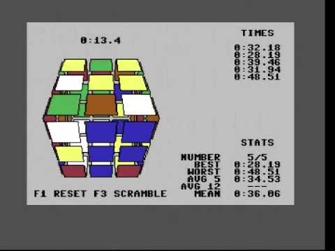 CubeSim64 - Rubik's Cube simulator on C64 - YouTube